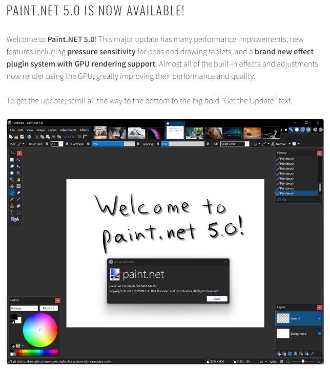 Paint.net 5.0 is now available! - Arfy'z tranche du Net