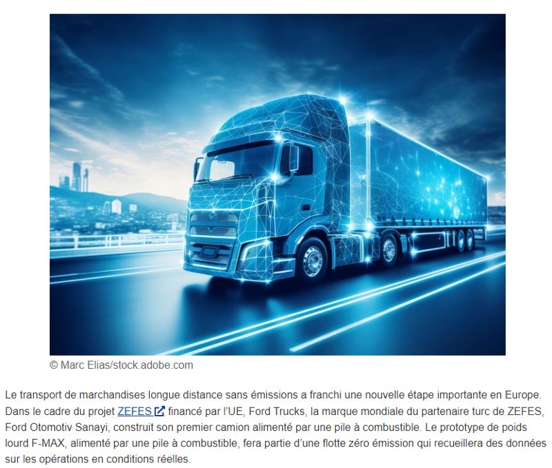 Cordis - Ford Trucks construit le premier camion à pile à combustible ...