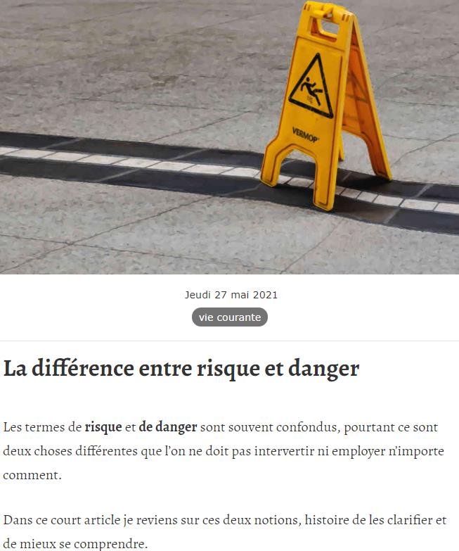 Couleur Science (Timo) - La différence entre risque et danger - Arfy'z ...