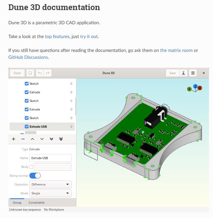 Logiciel de 3D opensource - Dune 3D is a parametric 3D CAD application - Arfy'z tranche du Net