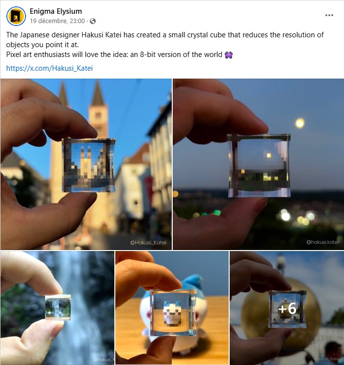 Enigma Elysium - The Japanese designer Hakusi Katei has created a small crystal cube that ...