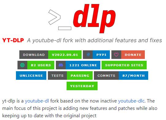 Github - yt-dlp - a youtube-dl fork based - Arfy'z tranche du Net