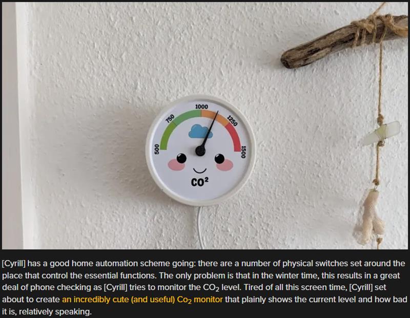 hackaday - Cute CO2 Gauge Tells You When To Crack A Window - Arfy'z ...
