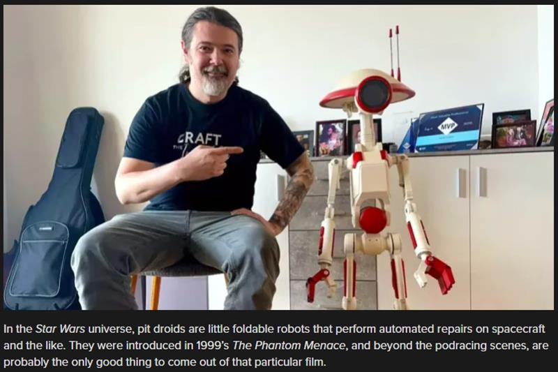 hackaday - Star Wars Pit Droid Has A Jetson Brain - Arfy'z tranche du Net