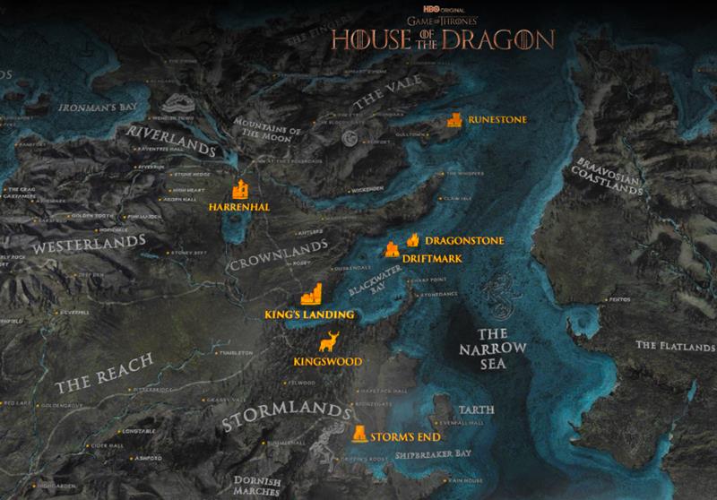 hbo - la carte de Westeros en ligne - House of the Dragon - Arfy'z ...