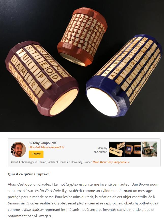 instructables - Cryptex - 10 Steps for 110 Possibles Designs - Arfy'z ...