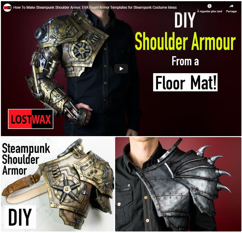 Instructables - DIY Steampunk Shoulder Armor / Foam Armor Template ...
