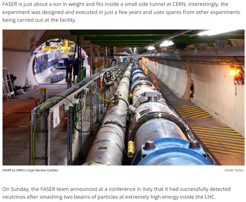 interestingengineering - Neutrinos created by CERN Large Hadron ...