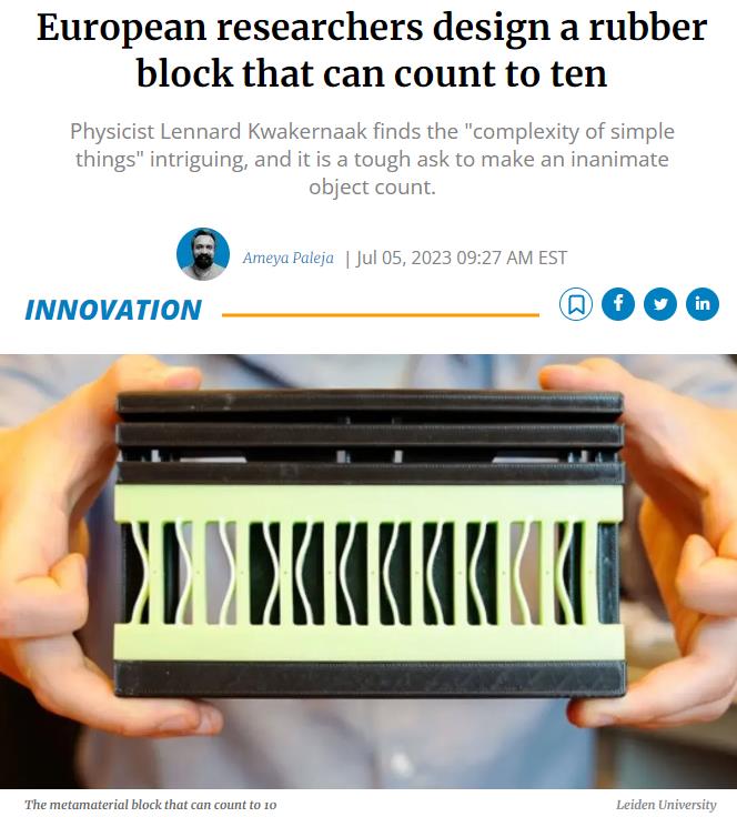 interestingengineering - European researchers design a rubber block ...