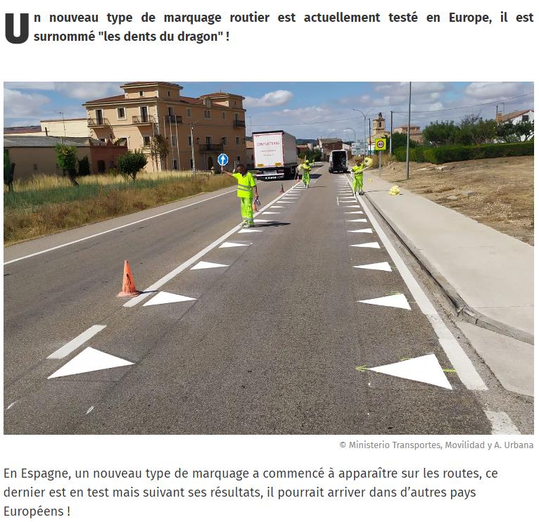 JDG - Les dents du dragon : ce nouveau type de marquage routier que ... JDG - Les dents du dragon : ce nouveau type de marquage routier que ...