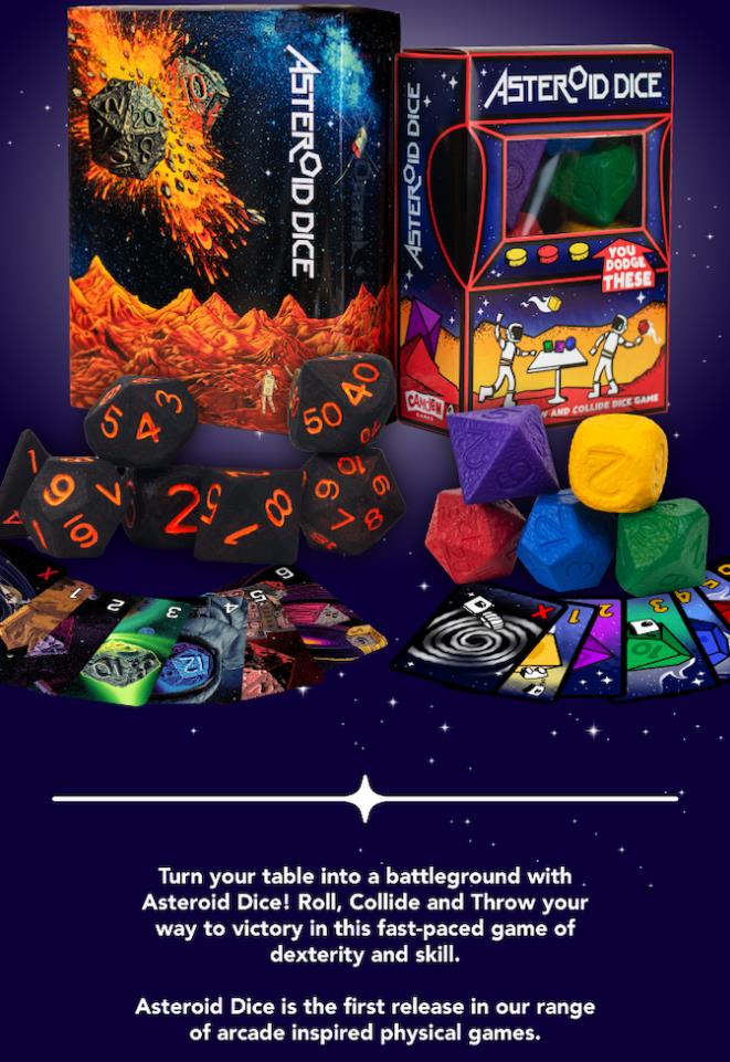 Kickstarter - Asteroid Dice: The giant throw & collide squishy dice ...