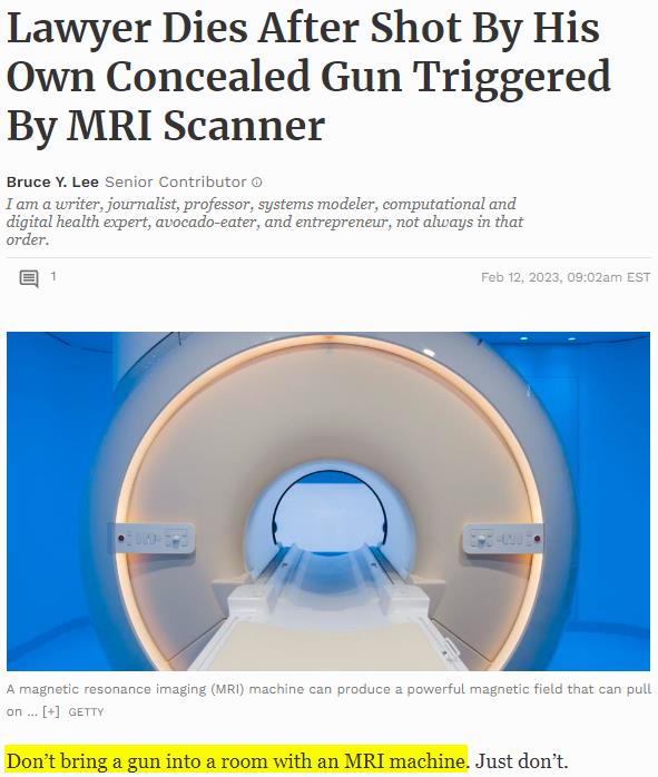 Timo - Lawyer Dies After Shot By His Own Concealed Gun Triggered By MRI ...