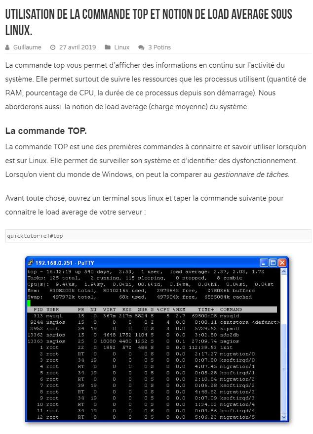 quick-tutoriel - Utilisation de la commande TOP et notion de load ...