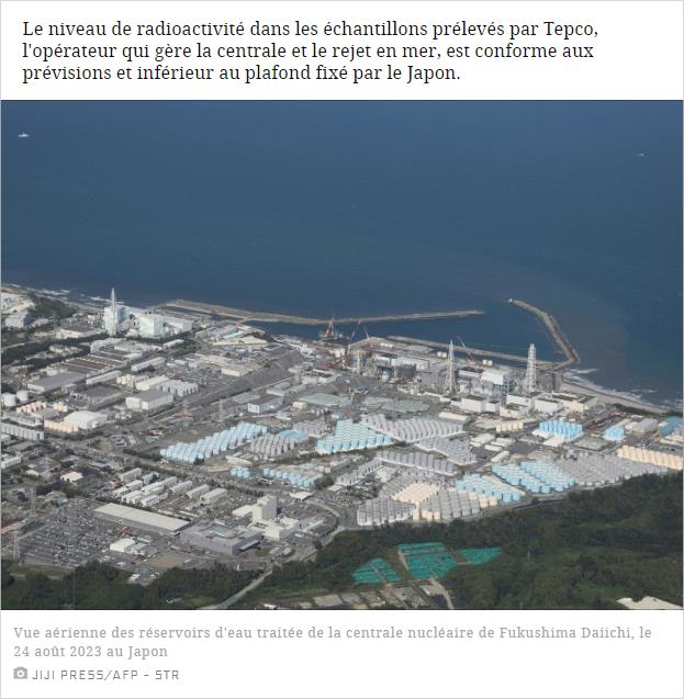 scienceetavenir - Rejet de l'eau de Fukushima : résultats concluants ...