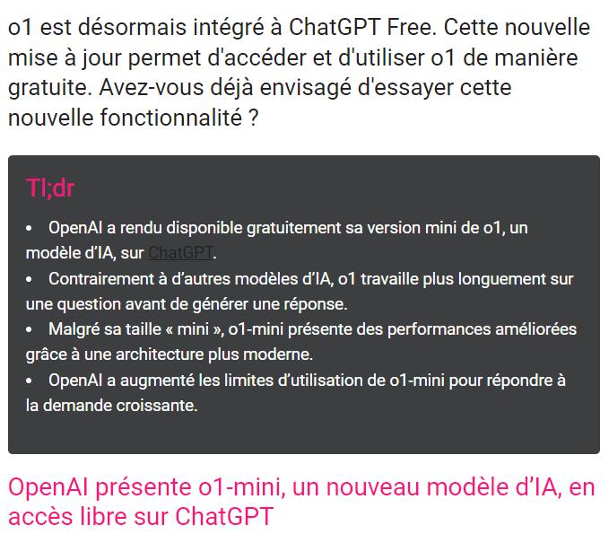 servicesmobiles - OpenAI présente o1-mini, un nouveau modèle d’IA, en ... servicesmobiles - OpenAI présente o1-mini, un nouveau modèle d’IA, en ...