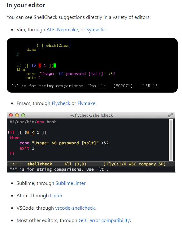 Koalaman Shellcheck Un Spellcheck Pour Les Scripts Sh Bash Arfyz Tranche Du Net