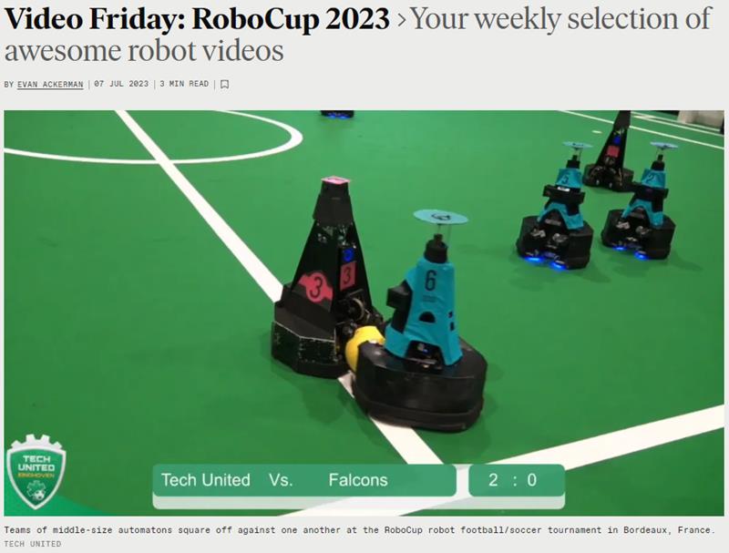 IEEE Spectrum - Video Friday: RoboCup 2023 - Arfy'z tranche du Net