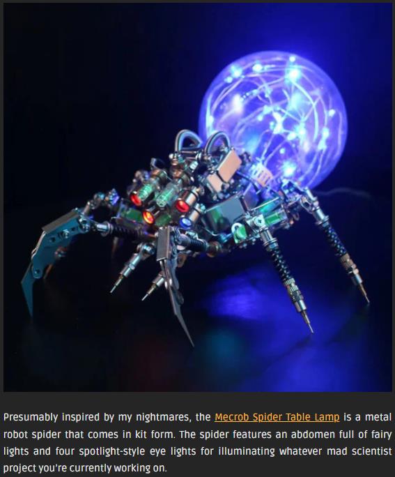 technabob - This Robotic Spider Lamp Is Ready to Weave Its Web of Light - Arfy'z tranche du Net