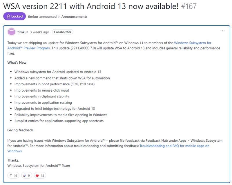 tomsguide - Android 13 arrive sur Windows 11 en bêta (en plus de WSL, il y aura donc WSA) - Arfy ...