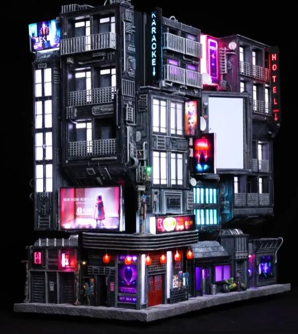 Nerdforge - quel talent - I Built a PC... but it's a neon city - Arfy'z ...