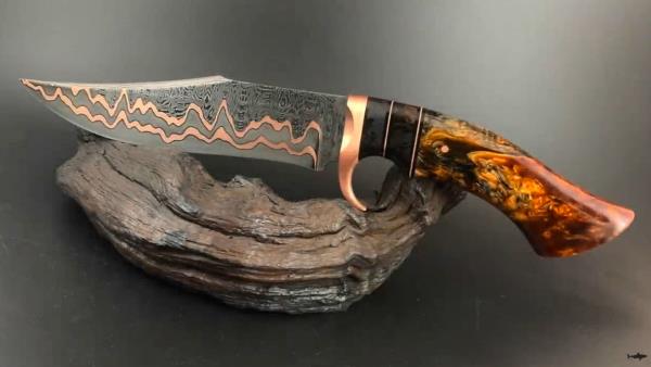 Tyrell Knifeworks - Forger un couteau bowie damascus en cuivre - Arfy'z ...